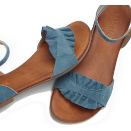 Lascana Damen Sandale jeansblau Gr&ouml;&szlig;e 43