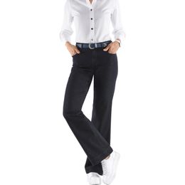 CR&Eacute;ATION L Damen Jeans mit weitem Bein schwarz Gr&ouml;&szlig;e 48