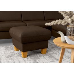 Polsterhocker Home Affaire "Lindgren", braun (mocca), B:61cm H:46cm T:61cm, 100% Polyester, Hocker, Polsterhocker, mit Stauraum