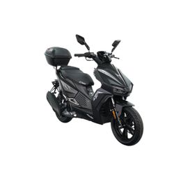 Motorroller Gt Union "Matador A7, 125 ccm, 85 km/h", schwarz (mattschwarz, schwarz), Motorroller, mit Topcase, 85 km/h, B:74,4cm H:110cm L:190,7cm