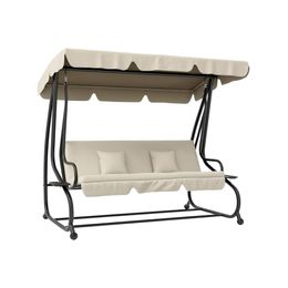 Outsunny Hollywoodschaukel 200L x 120B x 164H cm Cremewei&szlig; | Gr.: onesize