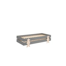 58 aufm Kessel STAPELBETT (2er Set) Karlene 204x48x94 aus MDF in Grau | Gr.: onesize