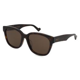 Gucci GG1430SK | Unisex-Sonnenbrille | Fassung: Vollrand, Quadratisch, Acetat, Havanna Braun | Glasfarbe: Braun