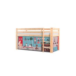 58 aufm Kessel KINDERBETT Karolina 210x114x106 Massivholz Natur Textilset Pet Shop | Gr.: onesize