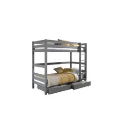 58 aufm Kessel ETAGENBETT Karolina 210x182x105 aus Massivholz in grau | Gr.: onesize