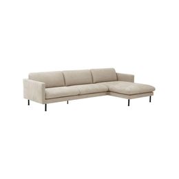 58 aufm Kessel SOFA mit Longchair rechts Katina Flachgewebe beige | Gr.: onesize