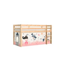 58 aufm Kessel KINDERBETT Karolina 210x114x106 Massivholz Natur Textilset Sophie | Gr.: onesize