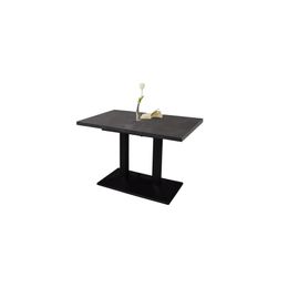 58 aufm Kessel BARTISCH ausziehbar Eleen 120x70x72 Schwarz/Graphit | Gr.: onesize