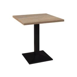 58 aufm Kessel BISTROTISCH Ekzuperiia 70x70x75 schwarz matt/eiche s&auml;gerau | Gr.: onesize