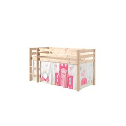 58 aufm Kessel KINDERBETT Karolina 210x114x106 Massivholz Natur Textilset Princess 1 | Gr.: onesize