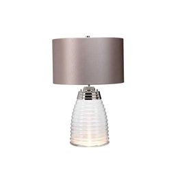 Licht-Erlebnisse Tischlampe EEK G (B)41 x (L)41 x (H)64.3 cm in Nickel poliert TaupeNickel poliert Taupe | Gr.: onesize