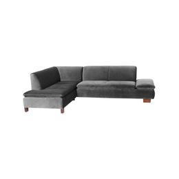 58 aufm Kessel ECKSOFA mit Ottomane links Kaye Samtvelours Buche nussbaum/anthrazit | Gr.: onesize