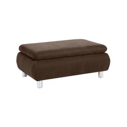 58 aufm Kessel HOCKER Kaye Bezug Veloursstoff Metallfu&szlig; verchromt / braun | Gr.: onesize
