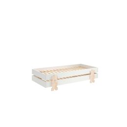 58 aufm Kessel STAPELBETT (2er Set) Karlene 204x48x94 aus MDF in Wei&szlig; | Gr.: onesize