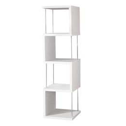 58 aufm Kessel REGAL Elga 33x33x126 B&uuml;cherregal Standregal wei&szlig; matt | Gr.: onesize