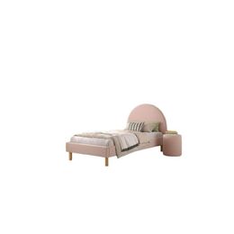 58 aufm Kessel POLSTERBETT mit Hocker Karlotta 97x107x212 aus Holzwerkstoff in Rosa | Gr.: onesize