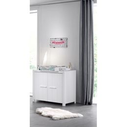 58 aufm Kessel T&Uuml;RKOMMODE Karalynn 100x57x87 aus MDF in Wei&szlig; | Gr.: onesize