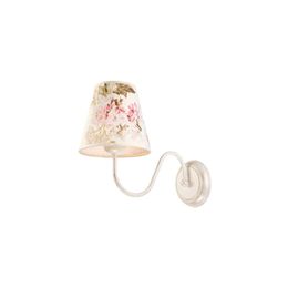 Licht-Erlebnisse Wandlampe (H)27 cm in Shabby Wei&szlig; Ecru Rosa Gr&uuml;nShabby Wei&szlig; Ecru Rosa Gr&uuml;n | Gr.: onesize