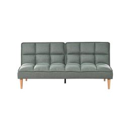 Beliani 3-Sitzer Sofa SILJAN in Gr&uuml;n/Braun - (W) 177 x (H) 80 x (L) 80 cm | Gr.: onesize