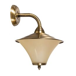 Licht-Erlebnisse Au&szlig;en Wandlampe (B)24 x (H)32 cm in Messing Antik CremeMessing Antik Creme | Gr.: onesize