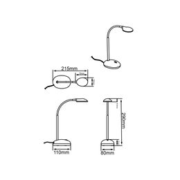 Brilliant Timmi LED Tischleuchte in transparent/blau | Gr.: onesize