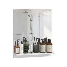 HOMCOM Badspiegel-50L x 14B x 60H cm-Wei&szlig; | Gr.: onesize