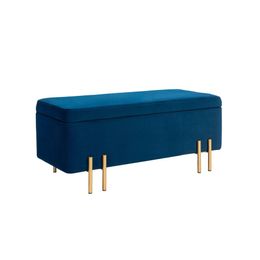 HOMCOM Sitzbank mit Stauraum-100B x 40T x 42H cm-Blau | Gr.: onesize