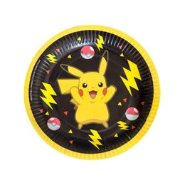 Amscan 9917105-66 Pok&eacute;mon Papp-Dessertteller f&uuml;r Kindergeburtstag, 8 St&uuml;ck | Gr.: onesize