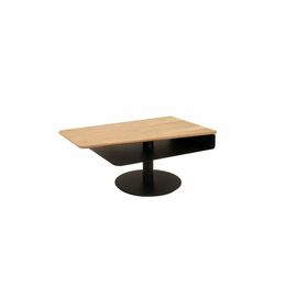 58 aufm Kessel COUCHTISCH h&ouml;henverstellbar Charil 100x46x60 Furnier Wildeiche/Schwarz | Gr.: onesize