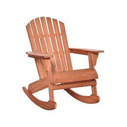 Outsunny Adirondack-Stuhl 77L x 94B x 97H cm Naturholz | Gr.: onesize