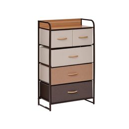 HOMCOM Kommode-58L x 29B x 99H cm-Mehrfarbig | Gr.: onesize