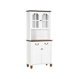 HOMCOM K&uuml;chenschrank-76L x 38B x 182H cm-Wei&szlig; | Gr.: onesize