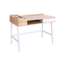 HOMCOM Schreibtisch-100L x 55B x 81,5H cm-Naturholz | Gr.: onesize