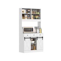 HOMCOM K&uuml;chenschrank-93,5L x 40B x 180H cm-Wei&szlig; | Gr.: onesize