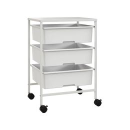 HOMCOM Rollwagen-40,8L x 33,5B x 60,5H cm-Wei&szlig; | Gr.: onesize