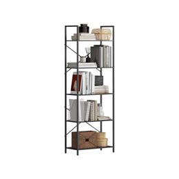 HOMCOM B&uuml;cherregal-60L x 30B x 170,5H cm-Schwarz | Gr.: onesize