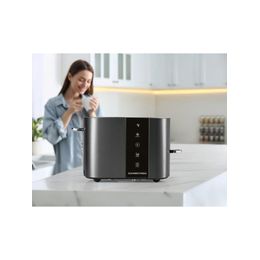 Gourmet Maxx Toaster 2 Scheiben Kurzschlitz 800W anthrazit mit Touch-Display grau | Gr.: onesize