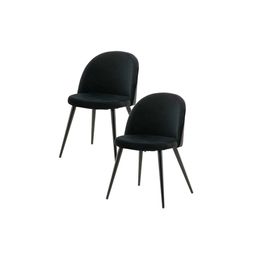 ebuy24 Esszimmerstuhl Skagen Schwarz 2er Set | Gr.: onesize