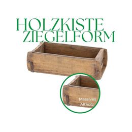 Novaliv Holzkiste Vintage 30 x 15 x 10 cm Alte Ziegelform Holz EIN KAM in Braun | Gr.: onesize