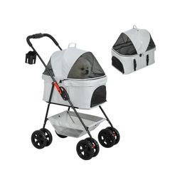 PawHut Hundewagen 76L x 50B x 102H cm | Gr.: onesize
