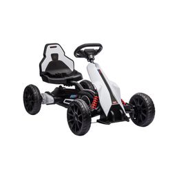 HOMCOM 12V 3-5km/h Elektro Gokart 3-8 Jahre Wei&szlig; | Gr.: onesize
