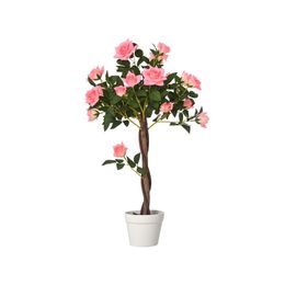Outsunny k&uuml;nstliche Pflanzen-18L x 18B x 90H cm-Rosa | Gr.: onesize