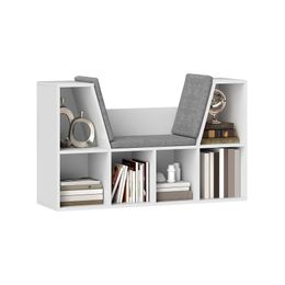 HOMCOM B&uuml;cherregal-105L x 30B x 63H cm-Wei&szlig; | Gr.: onesize