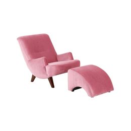 58 aufm Kessel Sessel Kajsa 71x80x101 Bezug Samtvelours Buche nussbaum/ros&eacute; | Gr.: onesize