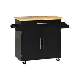 HOMCOM K&uuml;chenwagen-109L x 40B x 89H cm-Schwarz | Gr.: onesize
