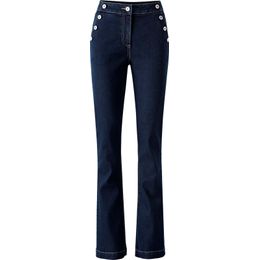 CR&Eacute;ATION L Damen Bootcut-Jeans mit Zierkn&ouml;pfen dark blue Gr&ouml;&szlig;e 20