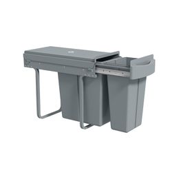 HOMCOM Einbaum&uuml;lleimer-52L x 26B x 40,8H cm-Grau | Gr.: onesize