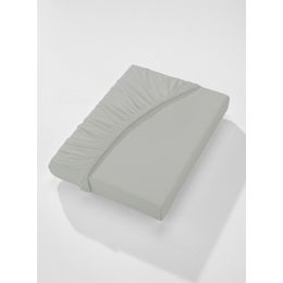 Estella Betttuch, Grau, Gr. 1 St. 90x190 - 100x200 cm, Spannbettlaken, 100% Baumwolle