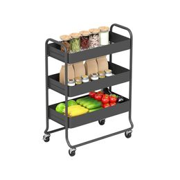 HOMCOM K&uuml;chenwagen-64,5L x 34B x 87H cm-Schwarz | Gr.: onesize