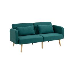 HOMCOM Schlafsofa-170L x 83B x 80H cm-Gr&uuml;n | Gr.: onesize